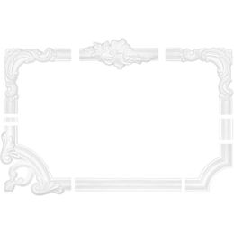 HEXIM Wand- und Deckenumrandung Fries Stuck Rahmen stoßfest AD332: Segment AD332-11 210 x 210 x 24 mm