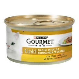 Gourmet Gold Chunks in Purina Hühner- und Lebersauce 85 Gramm