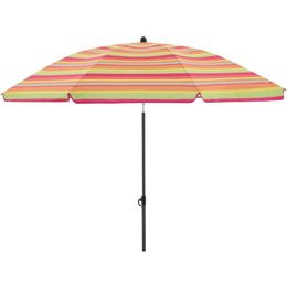 Doppler Sonnenschirm / Gartenschirm Como 160, 160 x 203 cm, bunt gestreift, Bezug aus 100 % Polyester, Gestell aus Stahl, 6,9 kg