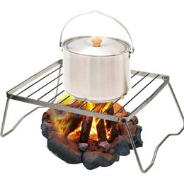 Edelstahl Barbecue Grill, klappbar, vertikal, tragbar, 25,5x15x12,5cm