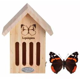 Esschert Design Schmetterlinghaus mit Silhouette - Kiefernholz