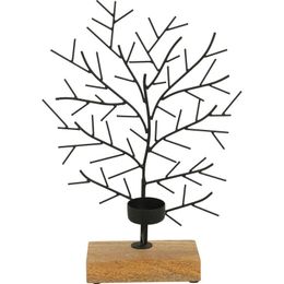 Teelichthalter Baum, Metall, 32 x 22 cm