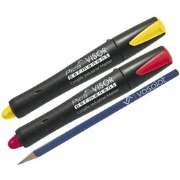 vasalat - Pica Marker Set - 2x Permanent Marker Visor 990 in rot und gelb