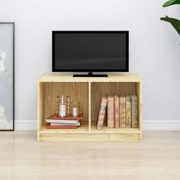 MAISONCHIC TV-Lowboard für Wohnzimmer tv Schrank TV-Möbel 70x33x42 cm Massivholz Kiefer DE69385