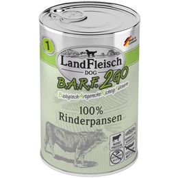 LandFleisch Wolf- reiner grüner Rinderpansen-12 x 400 g nasses Hundefutter inn Dosen