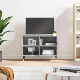 Bonnevie - Moderne TV-Möbel, TV-Lowboard TV-Schrank für das Wohnzimmer Betongrau 69,5x30x50 cm Holzwerkstoff -FV39412 - Grau