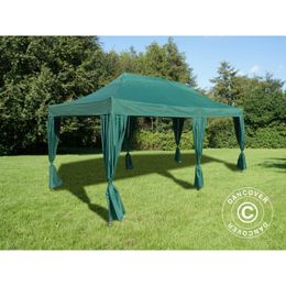 Dancover Faltzelt Faltpavillon Wasserdicht FleXtents pro 3x6m Grün, mit 6 Gardinen - Grün