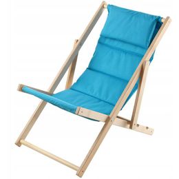 Kadax - Liegestuhl, Strandstuhl aus Holz, Sonnenliege bis 120kg, Liege aus Buchenholz, Holzklappstühle