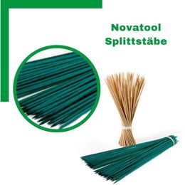 200x Novatool Splittstäbe 200x 70 cm x 6 mm i Grün i Pflanzstäbe Rankhilfe Bambus vielseitig einsetzbar - Grün