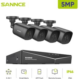 8CH Video Überwachungskamera 5MN dvr 4×5MP Kamera Nachtsicht ir IP66 Wasserdichtes Fernzugriff Überwachungsset System - SANNCE