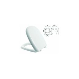 Weißer duroplastischer Toilettensitz "Five" mit Edelstahlscharnieren H025S – fer 410762