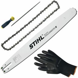 vasalat Kettensäge Zubehör - Sägekette 40cm Rapid Micro 3 Pro Ersatzkette + Schwert 40cm + Feilenheft mit Feile 4,8mm