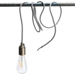 Kingso - Schwarz&Weiß 2M Fabric Flex Cable Pendelleuchte Leuchte Vintage E27/E26 Lampenfassung