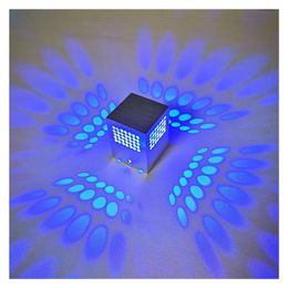 Led Wandleuchte rgb Kreative Kunst Wandlampe Innen Deckenleuchte für Flur Treppenhaus Blaues Licht