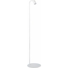 Licht-Erlebnisse Stehlampe klein 140 cm schwenkbar Weiß Metall GU10 Stehleuchte Wohnzimmer - Weiß