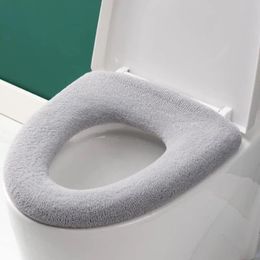 3er-Pack Toilettensitzbezüge dick und weich, dehnbar, waschbar und passend für alle ovalen Toilettensitze - Rhafayre