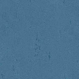 Tapete Kollektion Batihouse 20006-44 Papiertapete Uni / Einfarbig 0.53 x 10.05 m Blau Wohnzimmer Flur Büro Küche Wohnräume - Blau - Erismann