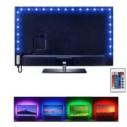 Housecurity - klebstoff led streifen licht rgb hintergrundbeleuchtung tv usb 5 m flexibel