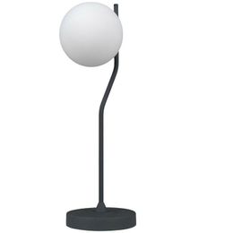 Carimi - Moderne Tischlampe Satin Black 1 Light mit weißem Schirm, G9 - Italux