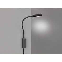 Fischer und Honsel 2in1 led Wandleuchte & Bettleuchte raik dimmbar, Schwanenhals Leseleuchte