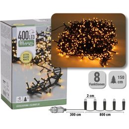 Led Lichterkette Leuchtkette IP44 Outdoor Cluster Dekolicht Warmweiß 8m