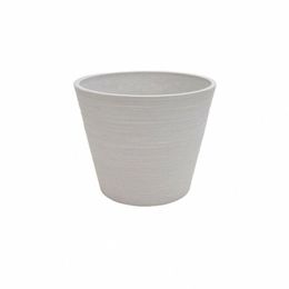 Kleine Outdoor -Runde Vase Synthetic Faser Garden 31x25,4 cm Azalea - White - White