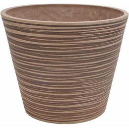 Kleine Outdoor -Runde Vase Synthetic Faser Garden 31x25,4 cm Azalea - BurlyWood - BurlyWood