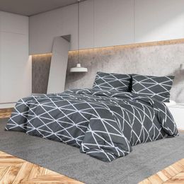 Bettwäsche-Set,Bettwäsche Bettbezug und Kissenbezug Grau 135x200 cm Baumwolle VMEC355467 MAISONCHIC