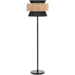 Uniprodo Stehlampe Rattanschirm 40 w E27 Stehleuchte Standleuchte modern Wohnzimmer