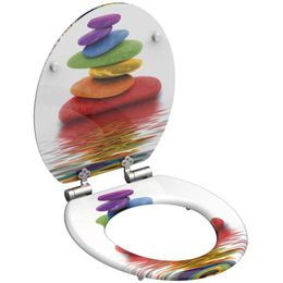 Prolenta Premium - WC-Sitz mit Absenkautomatik colorful stones - Mehrfarbig