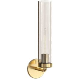 PRIVATEFLOOR Wandkerzenhalter Lampe - Gold - Corba Gealtertes Gold - Glas, Metall - Gealtertes Gold