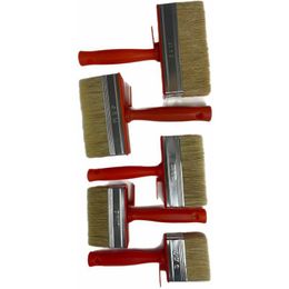 Vago-tools - Pinsel Flachpinsel 30 tlg Set Flächenstreicher 7/10/12/14/15 cm je 6