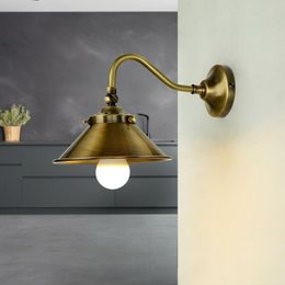 Licht-Erlebnisse Wandlampe Messing verstellbar E14 in Bronze Wandleuchte innen Küche - Bronze hell glänzend