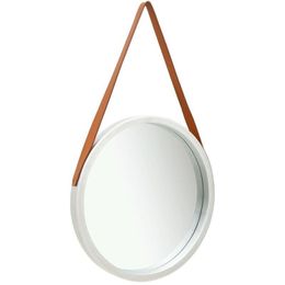 Wandspiegel Spiegel Badzimmer Spiegel mit Riemen 50 cm Silbern BNTED684454 MAISONCHIC