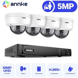 ANNKE 8CH Videoüberwachungssets 4K nvr 4×5MP Kamera Full hd ir Nachtsicht Wasserdichte Dome Kamera Bewegungserkennung fernüberwachung Sicherheits System