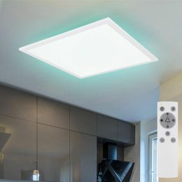 Globo Led Panel Deckenlampe Wohnzimmerleuchte Deckenleuchte, Alu Kunststoff weiß, dimmbar Fernbedienung cct rgb Farbwechsel SmartLight, Alexa, 30W 2000lm