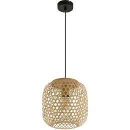 Decken Pendel Lampe Bambus Kugel Geflecht Design Hänge Leuchte Wohn Ess Zimmer Beleuchtung Globo 15367H