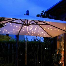 Globo Led Lichterkette Außenleuchte Gartenlampe Partylicht Leuchtkette, Kunststoff transparent, 120x 198lm 2700K warmweiß, IP44, l 100 cm