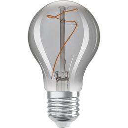 Osram - Vintage 1906 LED-Lampe mit Smoke-Tönung, 3,4W, 100lm, klassische Glühlampenform (Classic a) mit E27-Sockel, warmweiße Lichtfarbe, nicht