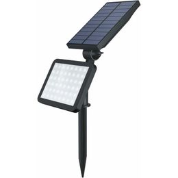 Solarlampe Außen 48 led Rasenlampe Wasserdicht IP65 led Strahler Wandlampe und Stehlampe 2 in 1 Installation 180° verstellbare Landschaftsbeleuchtung