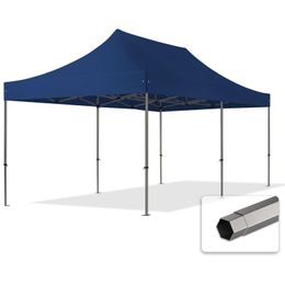 3x6 m Faltpavillon, premium Stahl 40mm, blau - blau