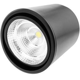 Cablemarkt - COB-LED-Strahler verstellbaren 5 w 220 vac 6000 k 90 mm in schwarzer Farbe
