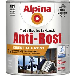 Alpina - Metallschutz-Lack Anti-Rost 750 ml silber glänzend Metallack Schutzlack