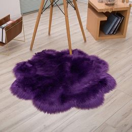 Yuit - Faux-Lammfell-Wollteppich, synthetisches Schaffell, flauschig, weich, luxuriöse Wolle, Sofa-Teppich, Kissen, dekorieren Sie Ihr Wohnzimmer und