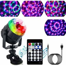 Minkurow - Disco Party Lichter Ball mit usb Kabel, Fernbedienung, Disco Licht mit 15 Lichtfarben, Rotierende led Lichter für Ktv Festival Partys Bar