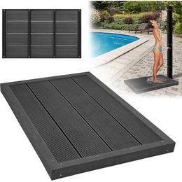 Bodenelement 105635,5 cm wpc Outdoor Bodenplatte Für Solardusche Garten Gartendusche, Bodenplatten Anti Rutsch Holzoptik Anthrazit Naizy