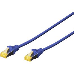 DK-1644-A-030/B RJ45 Netzwerkkabel, Patchkabel cat 6a s/ftp 3.00 m Blau Halogenfrei, verdril - Digitus