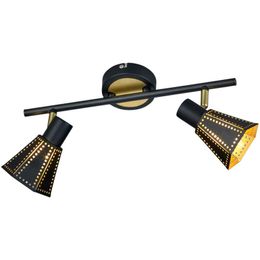 Trio - Decken Leuchte Balken Lampe Wohnraum Strahler schwarz gold schwenkbar Leuchten 800300232