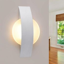 Moderne led Innenwandleuchte Weiß 12W Design für Treppenbeleuchtung, Wohnzimmer, Schlafzimmer, Flur - Warmweißes Licht 3000K - Comely