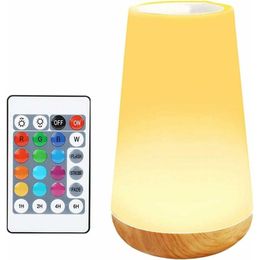 Dimmbares LED-Nachtlicht, Farbwechsel, Schreibtischlampe, Touch-Touch-Lampe, tragbare bunte USB-Lampe, RGB-Nachttischlampen mit Fernbedienung